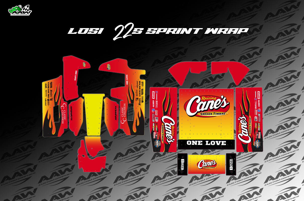 "Canes" Losi 22s Wrap – AAW