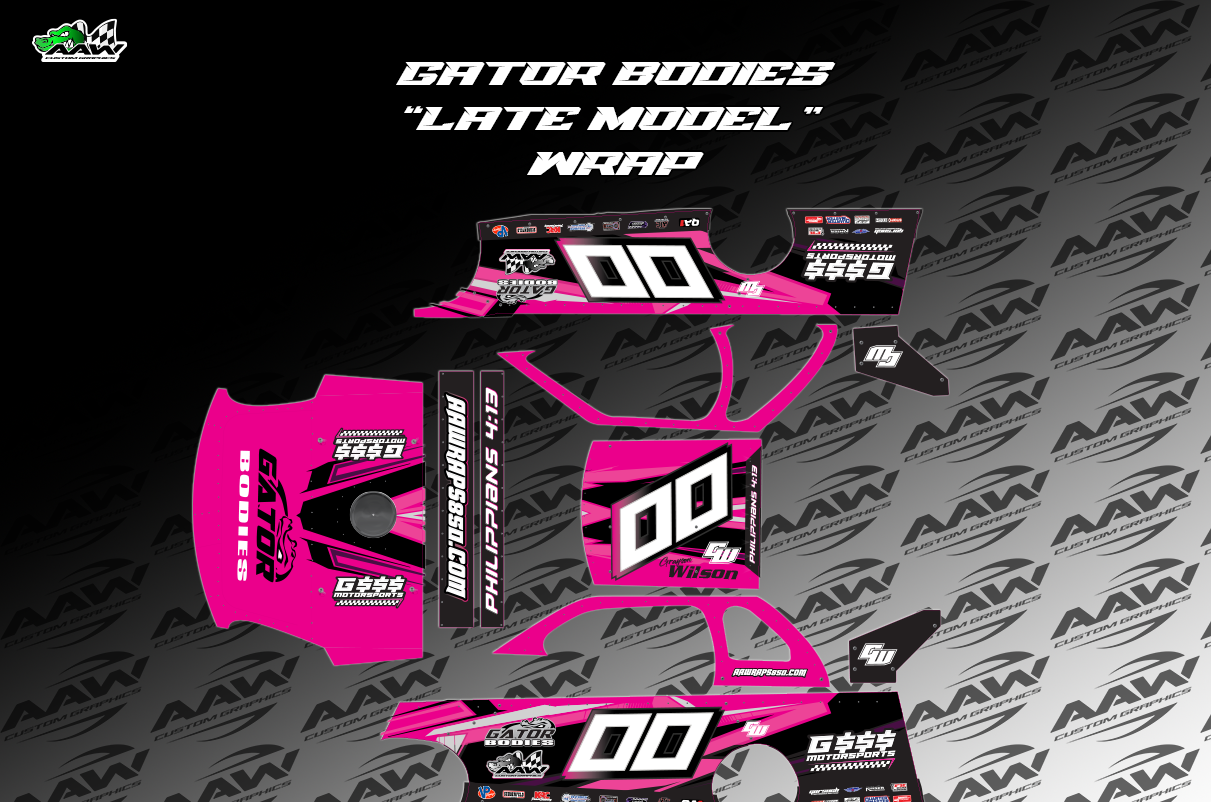 Gator Bodies 1/5 Late Model Wrap Custom – AAW