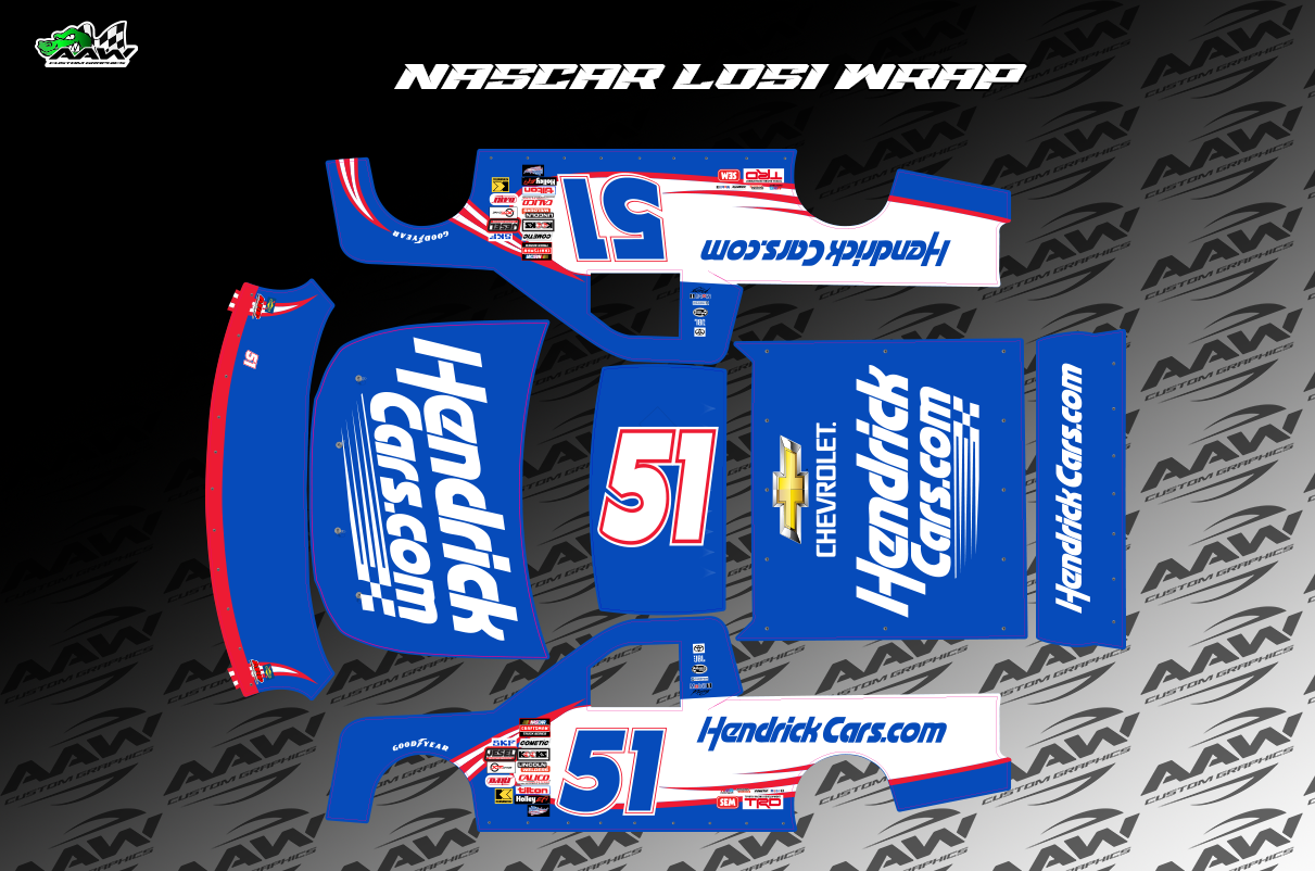 "Hendrick" Losi 1/12 Nascar Wrap – AAW