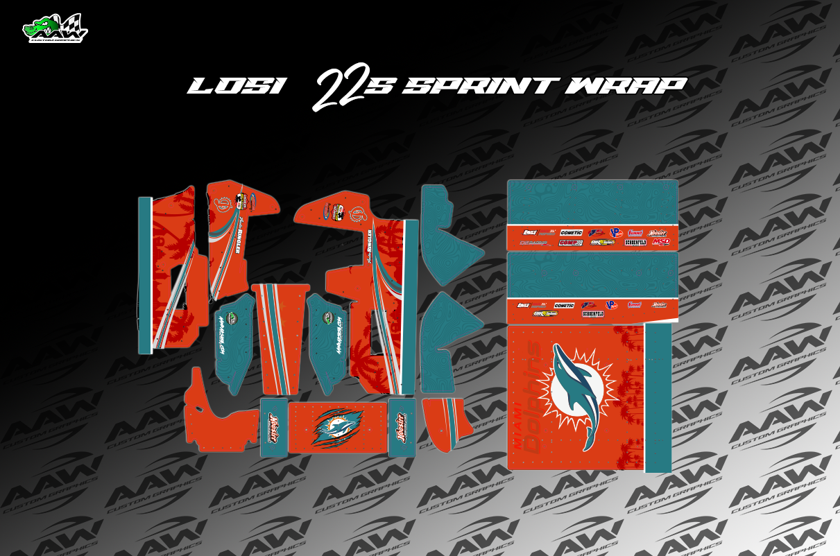"Miami" Losi 22s Wrap – AAW