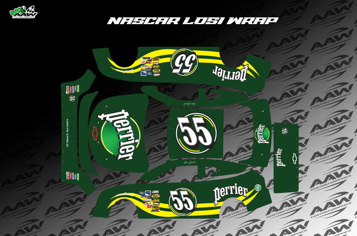 "Perrier" Losi 1/12 Nascar Wrap – AAW