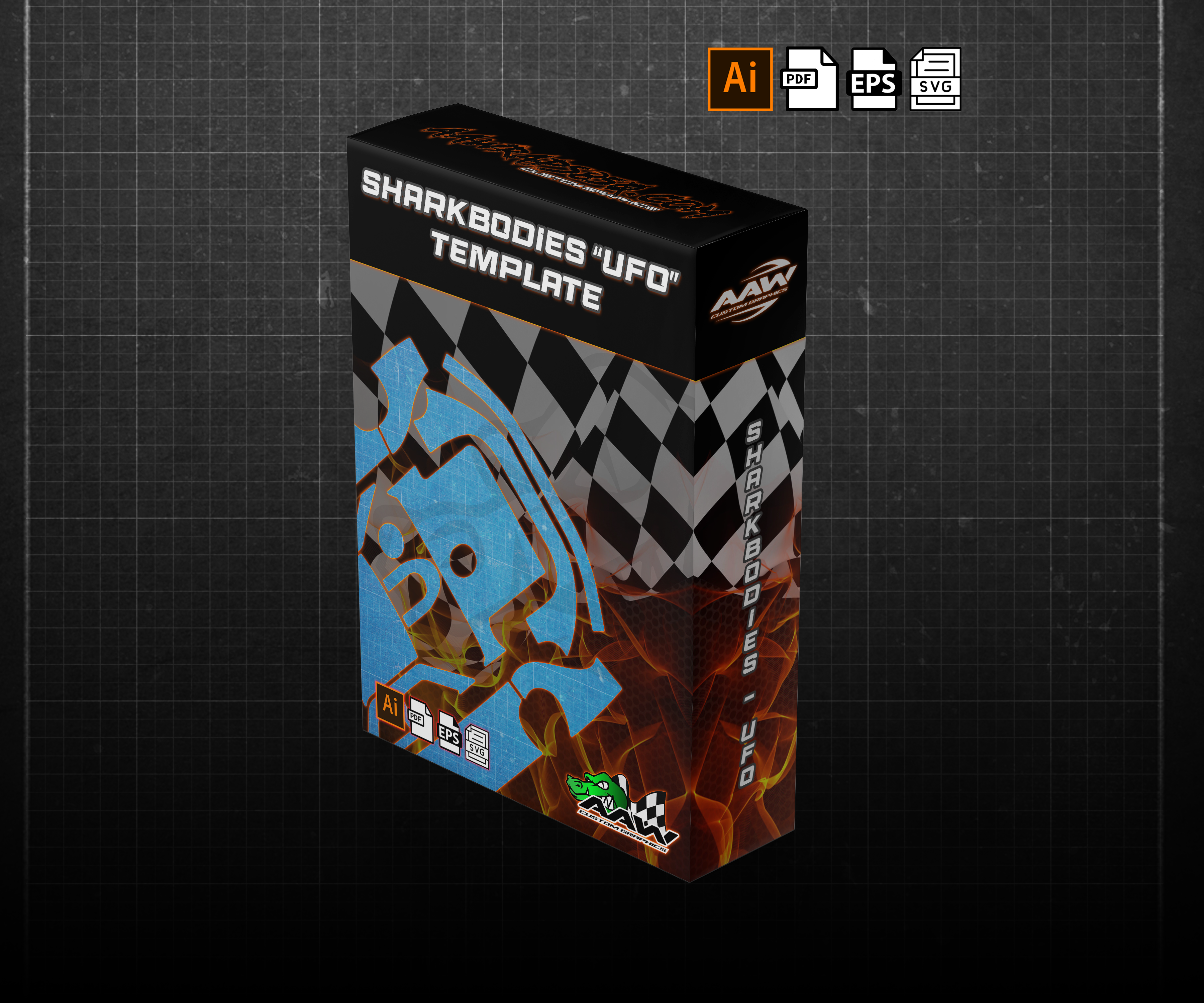 Sharkbodies "UFO" Wrap Template – AAW