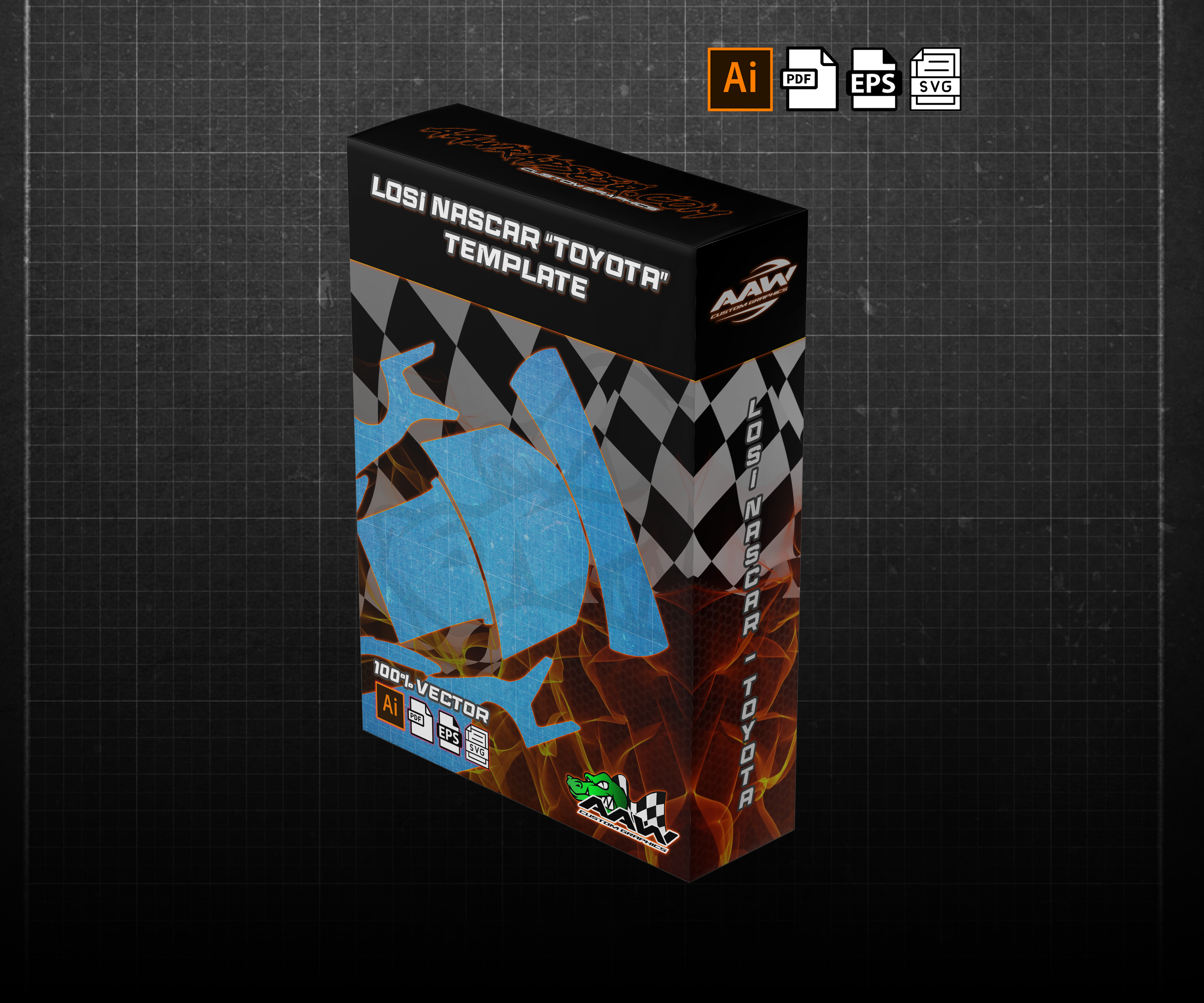 Losi Nascar Wrap Template "Toyota" – AAW